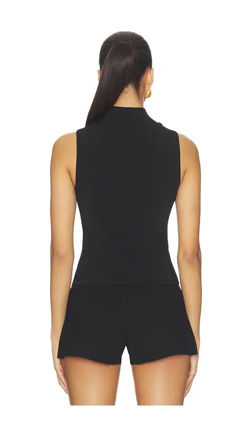 Cult Gaia Katherine Halter Top With Gold-tone Detail - Black