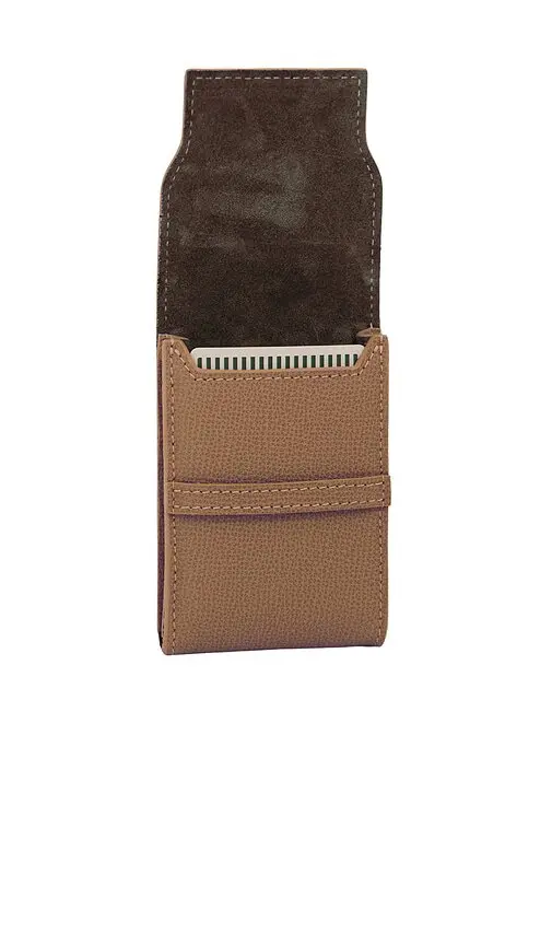 THROWING DOUBLES Leather Playing Card Set - Brown