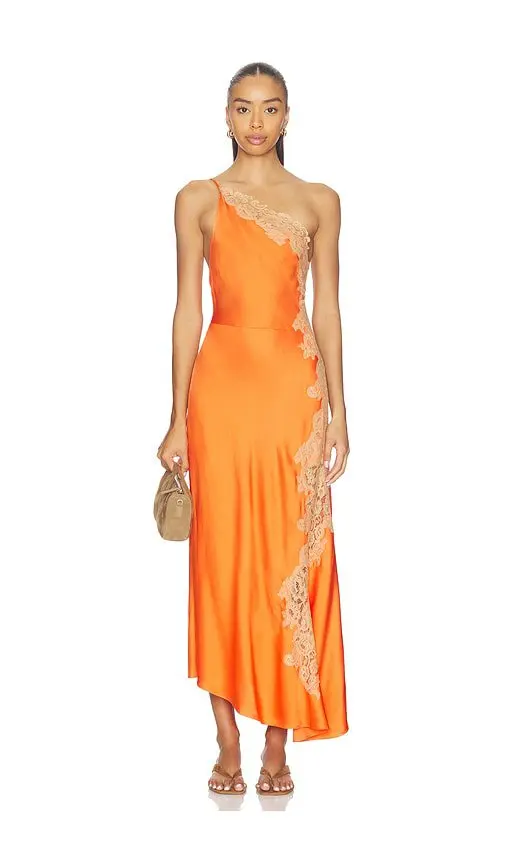 A.L.C. Lou Silk Dress - Orange