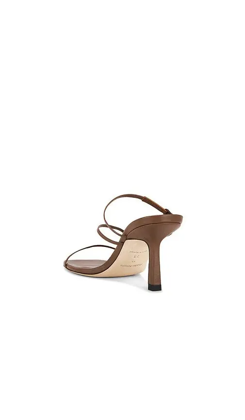 Studio Amelia Bias Wrap Stiletto Heel Sandals - Brown