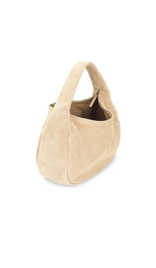 ST. AGNI Suede Bon Bon Bag - Beige