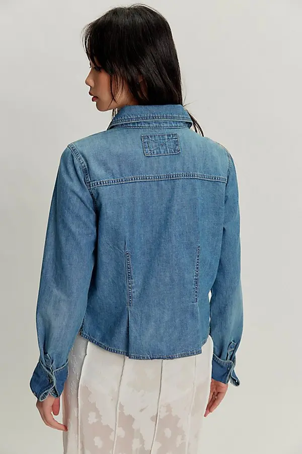 Free People We The Free Winnie Denim Button Down