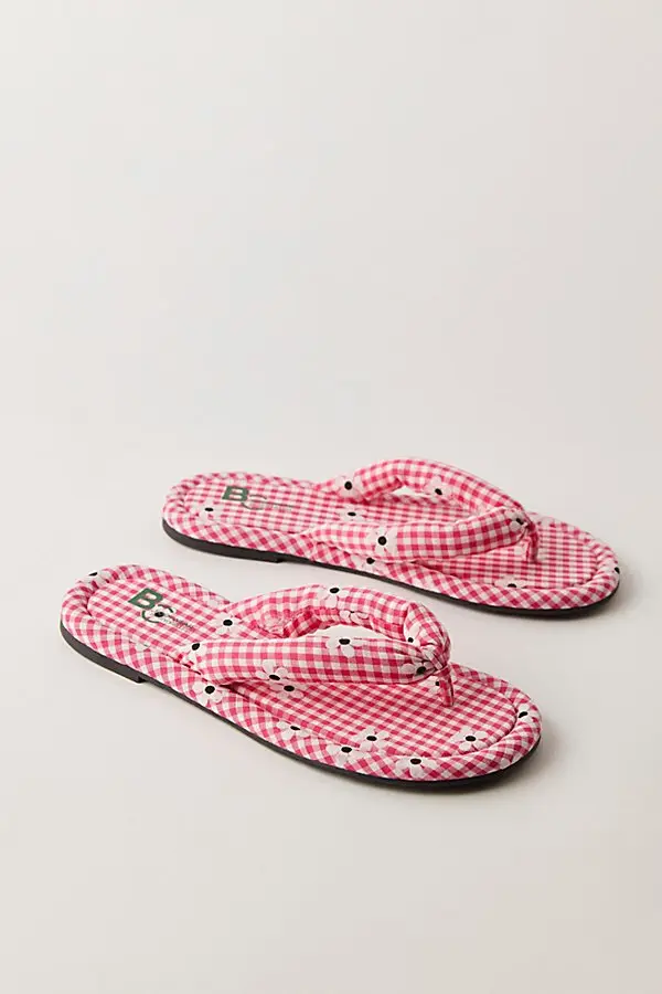 Seychelles Picnic Dreams Flip Flops - Dark Pink