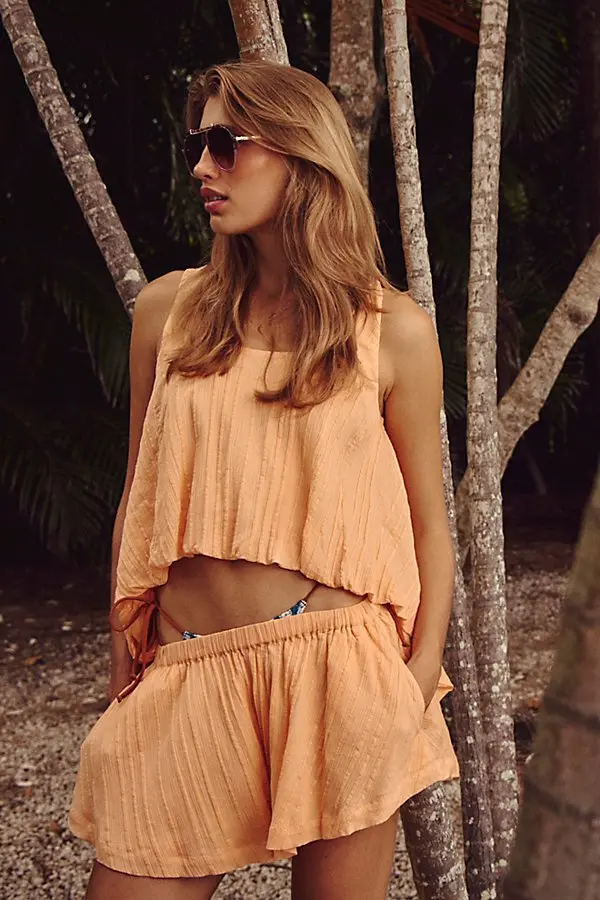 Free People Tropic Twirl Set - Peach Wash