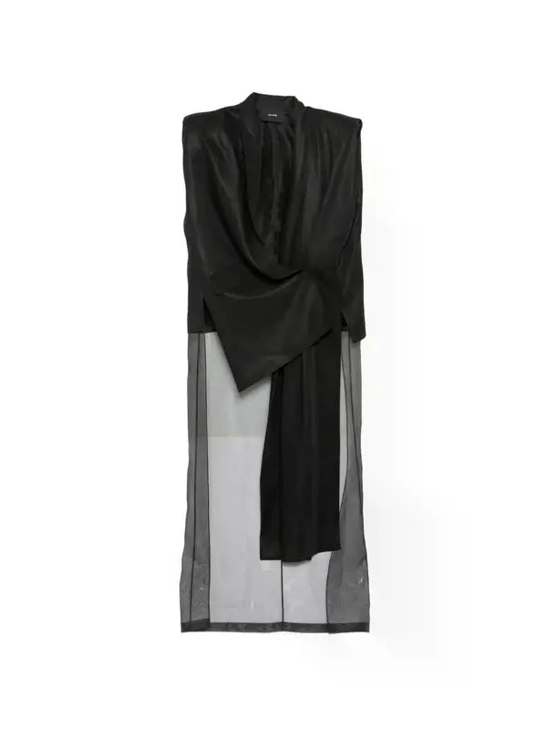 GAZ DE LIN Sleeveless Jacket - Black