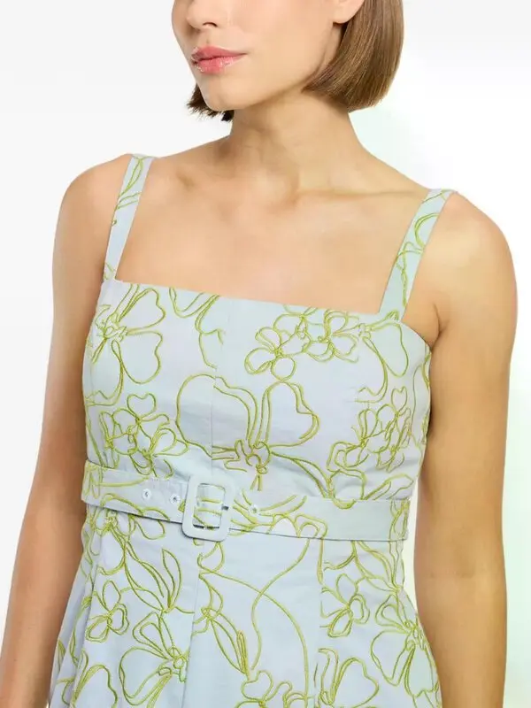 Cinq À Sept Tonya Floral Embroidered Mini Dress - Blue