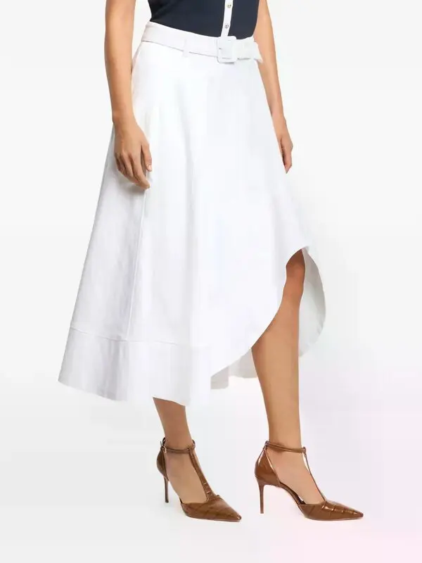 Cinq À Sept Zelda Jean Belted Midi Skirt
