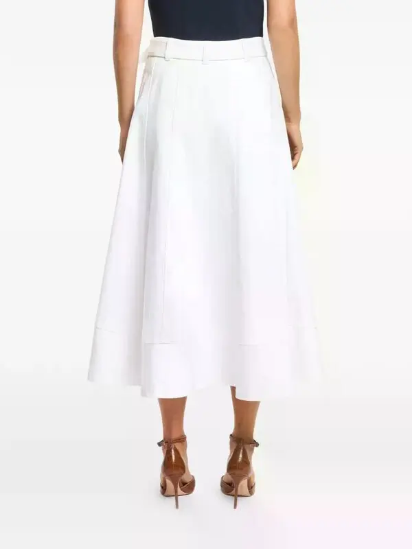 Cinq À Sept Zelda Jean Belted Midi Skirt