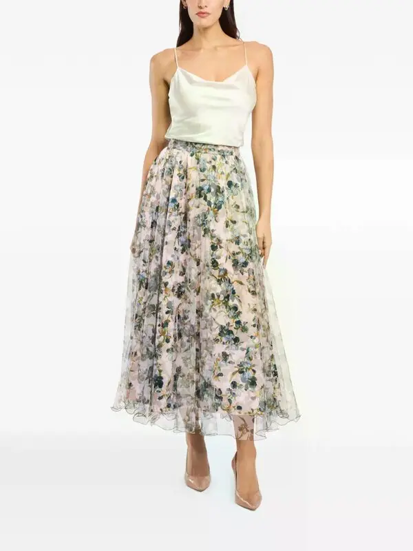 Cinq À Sept Sofia Floral Midi Skirt