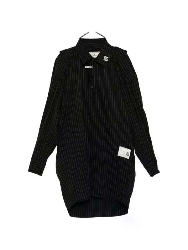 Mihara Yasuhiro Pinstripe Mini Shirt Dress