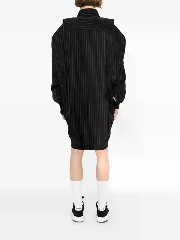 Mihara Yasuhiro Pinstripe Mini Shirt Dress