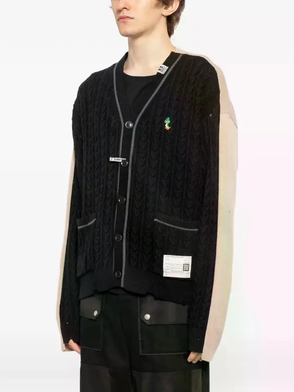 Mihara Yasuhiro Logo-embroidered Cardigan