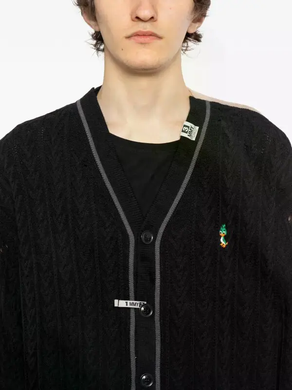 Mihara Yasuhiro Logo-embroidered Cardigan