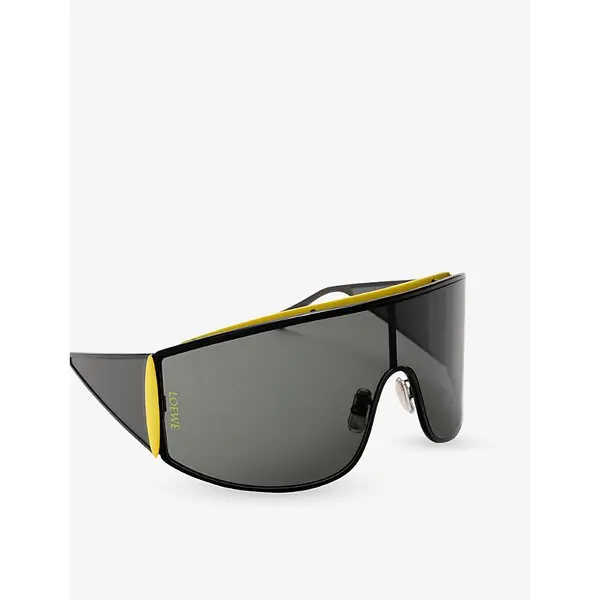 Loewe Shield-frame Metal Sunglasses