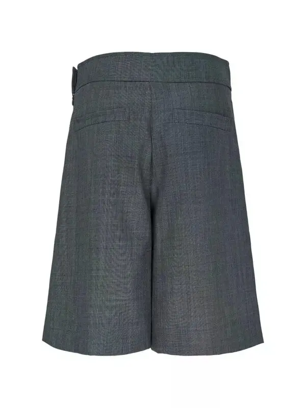 GANNI Mélange-effect Shorts - Grey