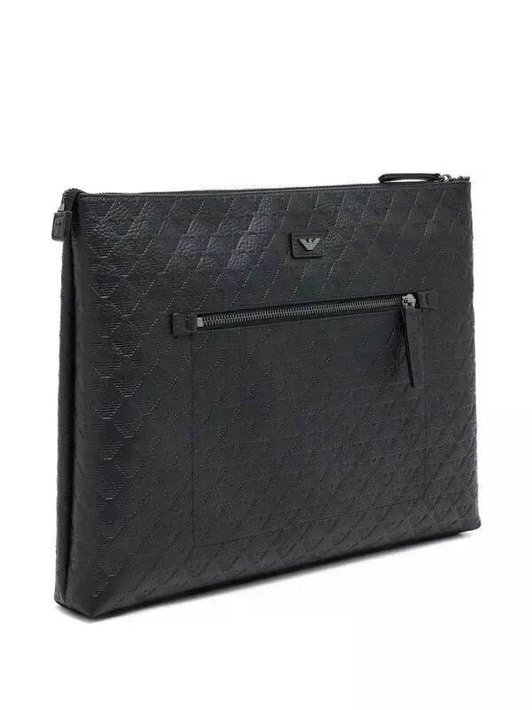 Emporio Armani Embossed Zip Clutch