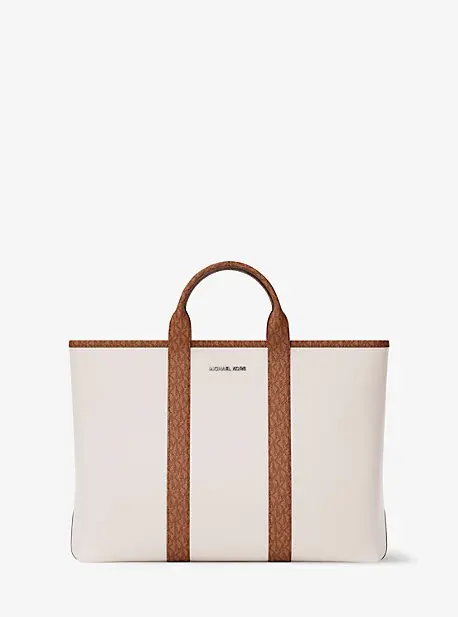 Michael Kors Cooper Medium Pebbled Leather Tote Bag - Brown