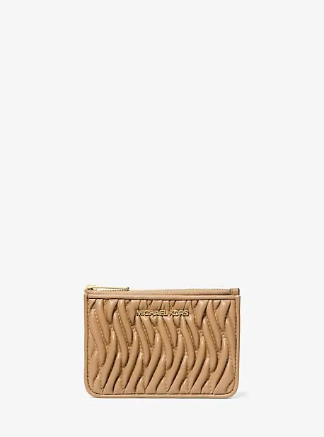 Michael Kors Jet Set Travel Small Matelassé Coin Pouch - Brown
