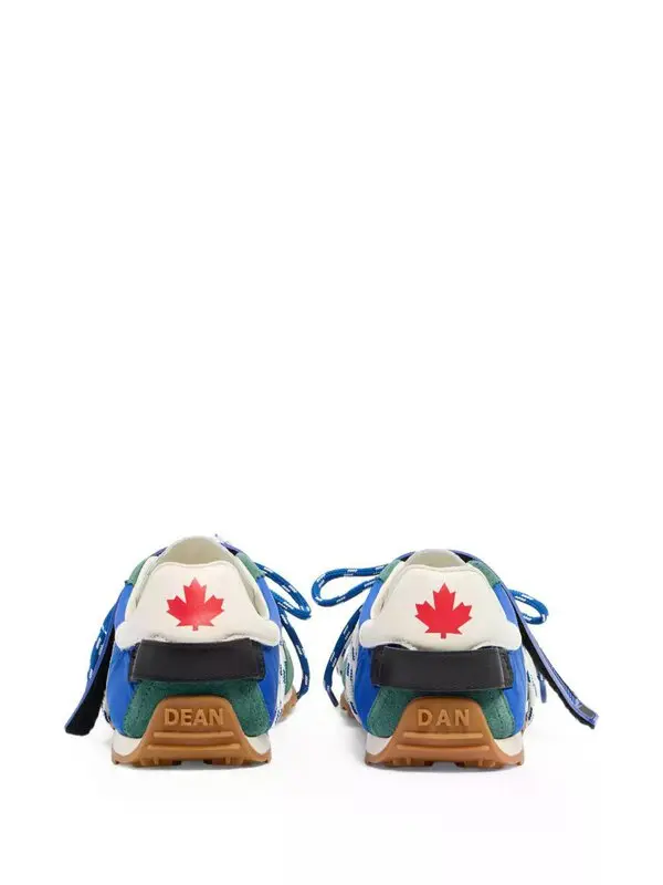 Dsquared2 And Blue Maple Leaf Detail Lace-up Sneakers - Green