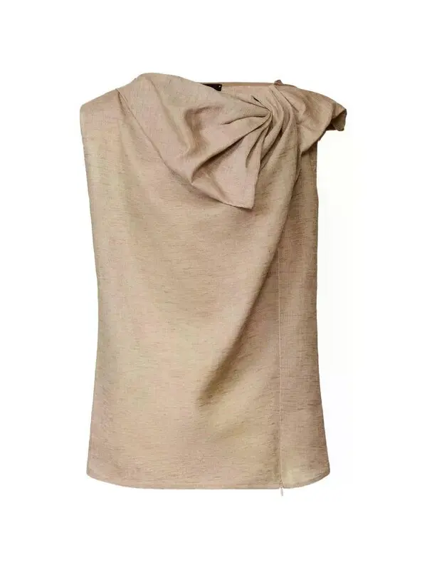 Fabiana Filippi Drape Sleeveless Top - Neutrals