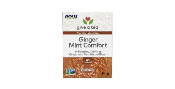 NOW FOODS Ginger Mint Comfort Tea - No Color