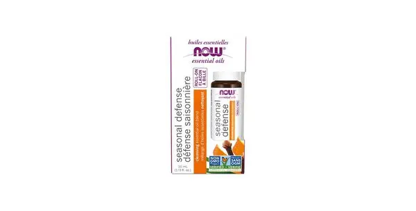 NOW FOODS Seasonal Defense Roll-on Cleansing Essential Oil Blend - No Color