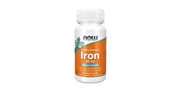 NOW FOODS Iron 36 Mg Double Strength - No Color