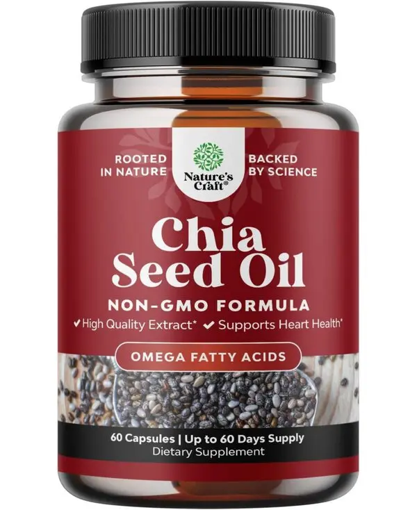 NATURE'S CRAFT Chia Seed Extract Capsules - No Color