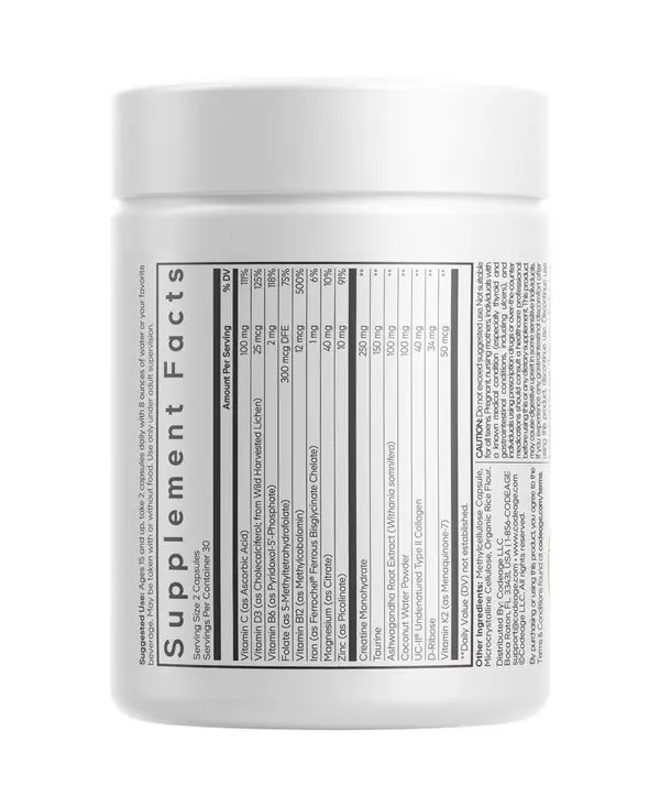 CODEAGE Teen Athlete Multivitamin+ Sports Supplement - No Color