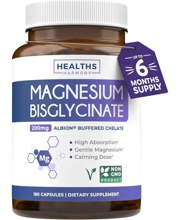 HEALTHS HARMONY Magnesium Bisglycinate Capsules - No Color