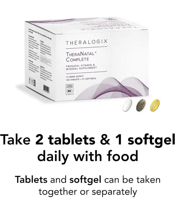 THERALOGIX Theranatal Complete Prenatal Vitamin Supplement -91-day Supply