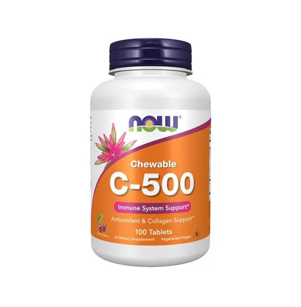 NOW FOODS Vitamin C-500 Cherry Chewable - No Color