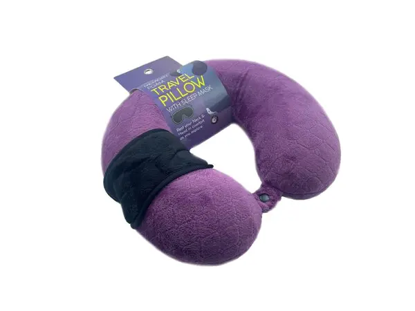 PURSONIC Memory Foam Travel Pillow With Sleep Mask