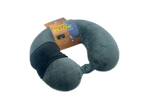 PURSONIC Memory Foam Travel Pillow With Sleep Mask