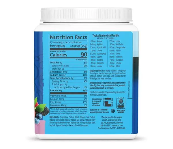 SUNWARRIOR Warrior Blend Protein - No Color