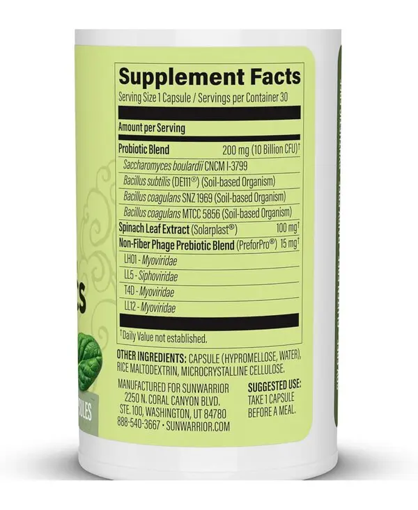 SUNWARRIOR Probiotics Plant Grows To 100 Billion Cfu - No Color