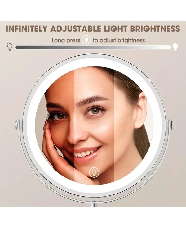 SUGIFT Lighted Makeup Mirror With 10x Magnification