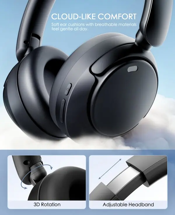 SUGIFT Ai-powered Noise-canceling Wireless Headphones
