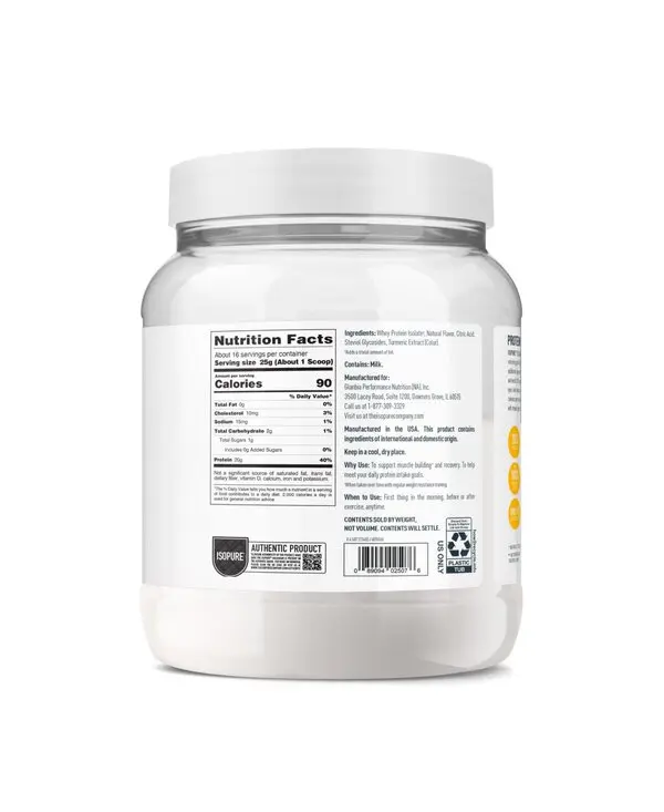 ISOPURE Clear Low Carb 100% Whey Protein Isolate Powder