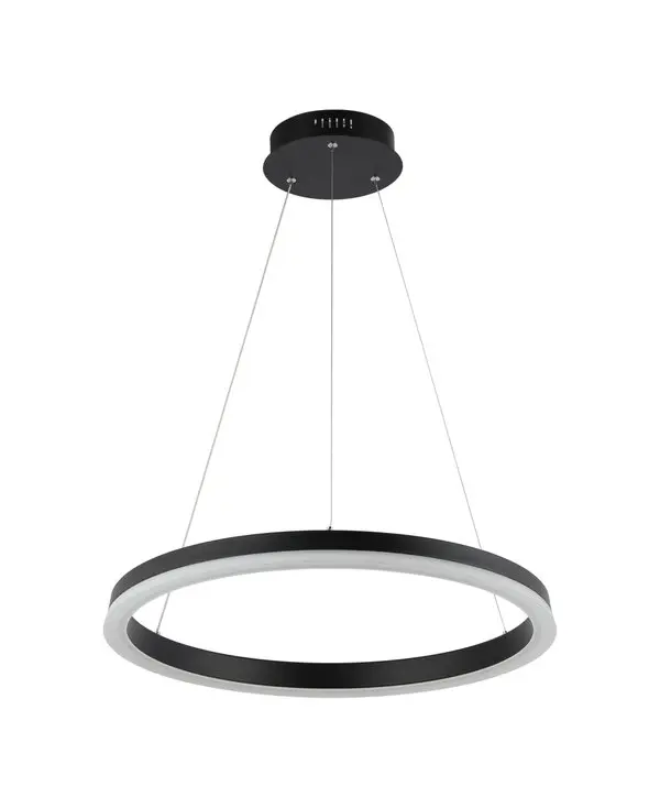JONATHAN Y Baxter 23.5" 1-light Modern Contemporary Aluminum Integrated Led Hoop Pendant