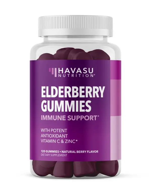 HAVASU NUTRITION Elderberry Gummies For Adults - No Color