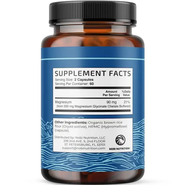NOBI NUTRITION Magnesium Bisglycinate Capsules