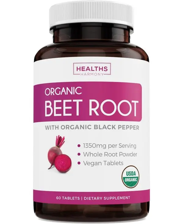 HEALTHS HARMONY Organic Beet Root Tablets - No Color