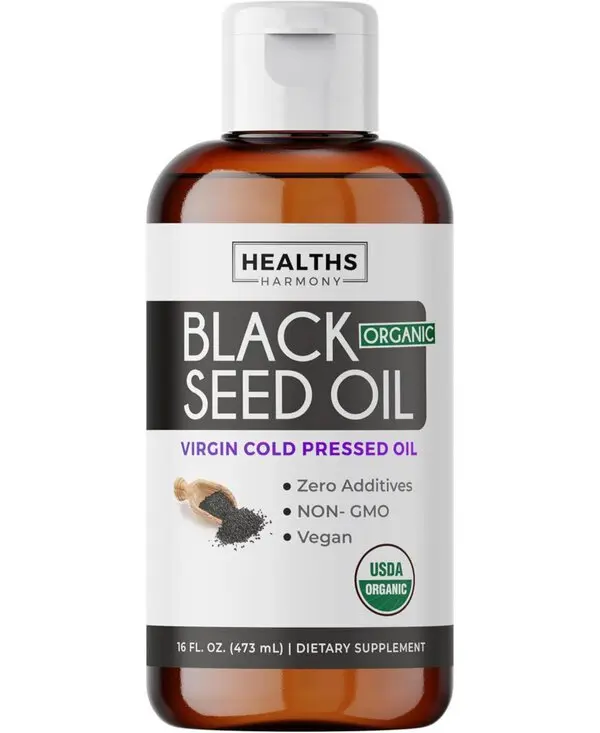 HEALTHS HARMONY Organic Black Seed Oil Liquid - Liquid Is Clear