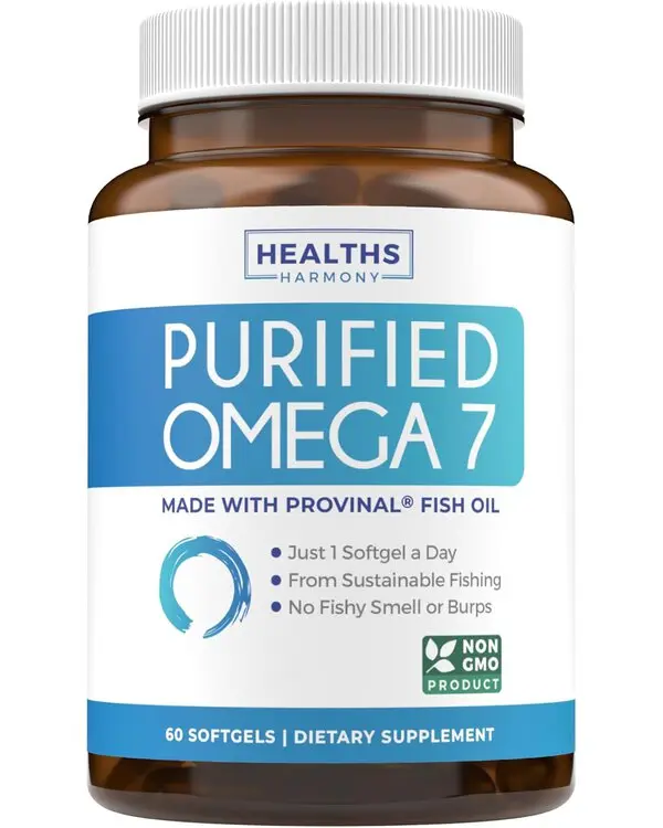 HEALTHS HARMONY Purified Omega 7 Softgel Capsules - Black