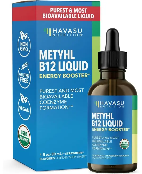 HAVASU NUTRITION Methyl B12 Energy Booster Liquid Drops - No Color