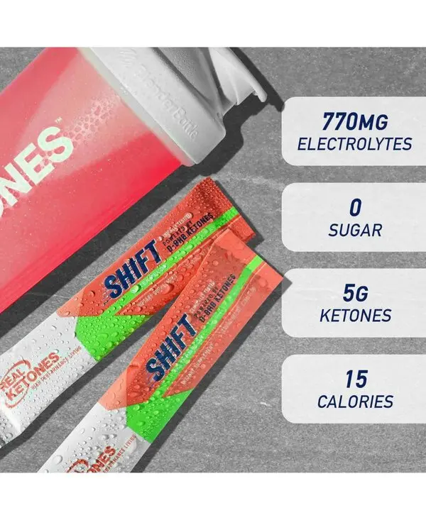 REAL KETONES Shift Watermelon Exogenous D Bhb + Keto Electrolyte Powder