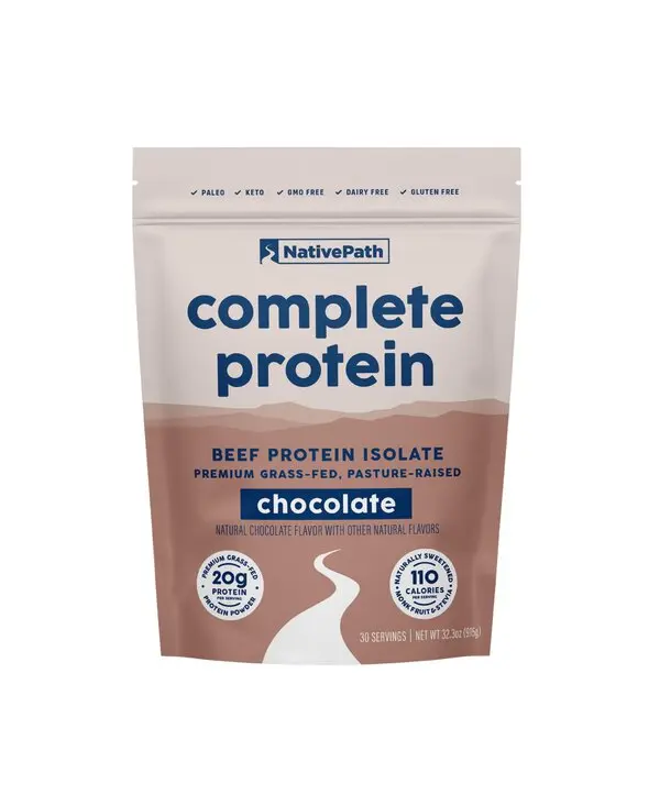 NATIVEPATH Complete Beef Protein Powder Isolate – 20g Protein