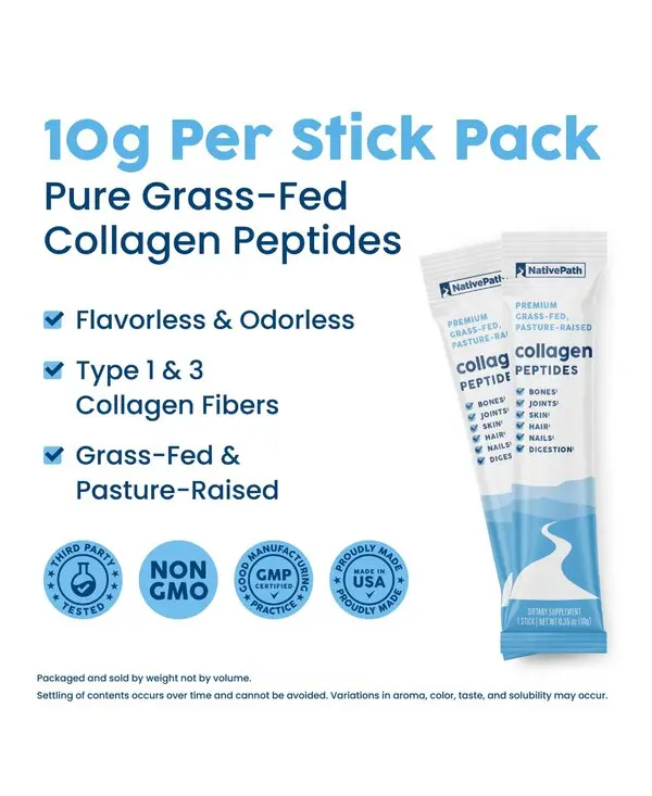 NATIVEPATH Collagen Peptides Protein Stick Packs