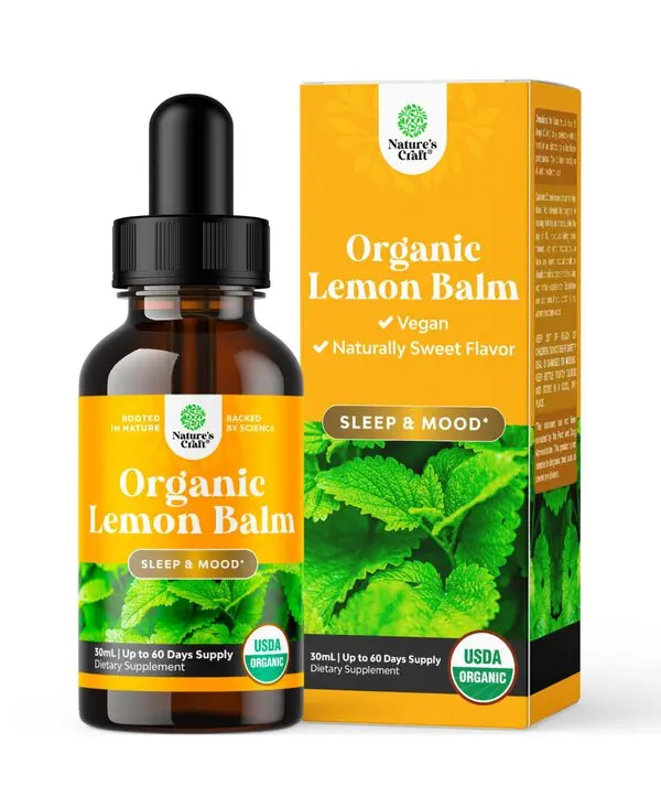 NATURE'S CRAFT Organic Lemon Balm Liquid - No Color